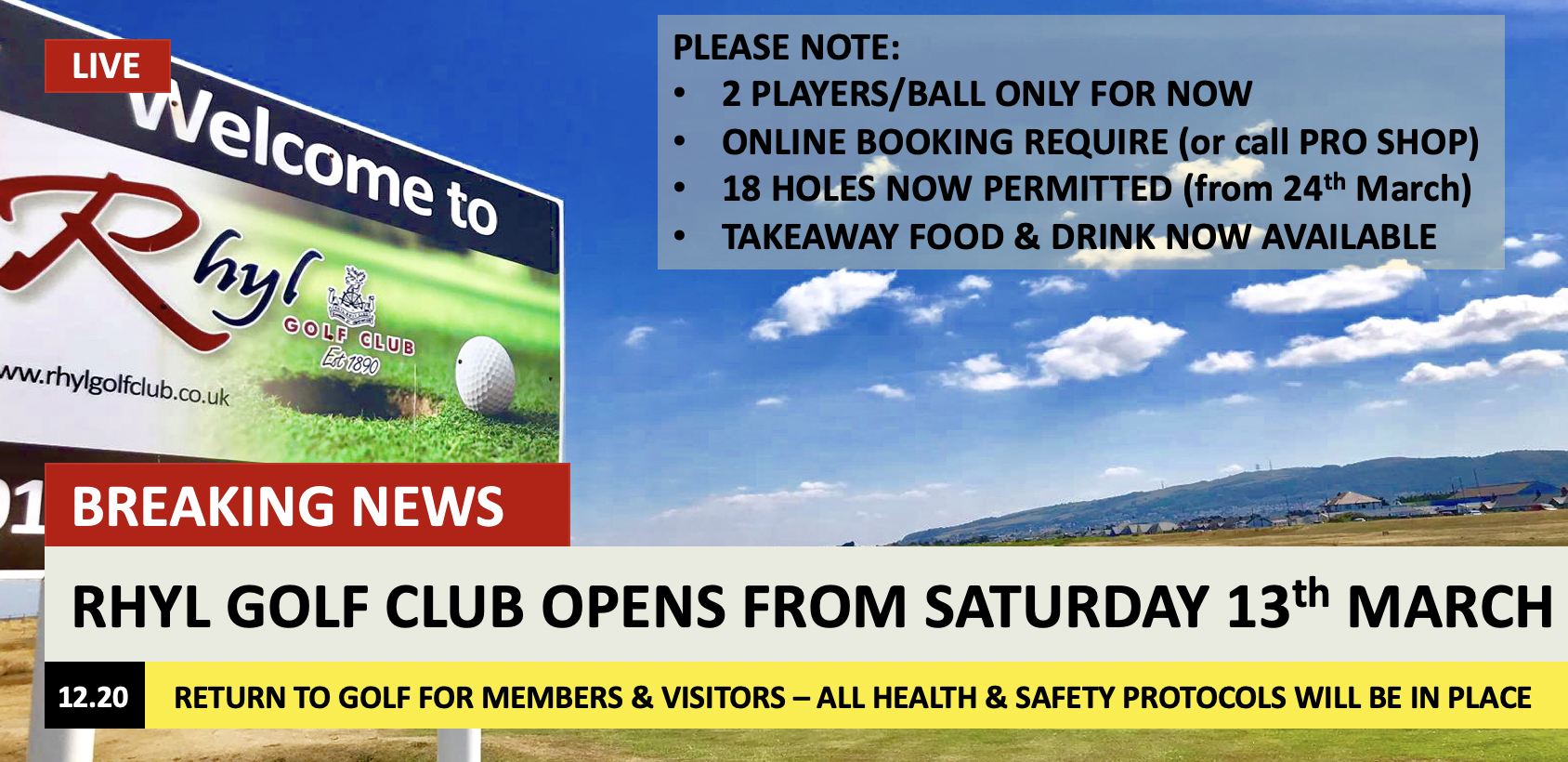 Rhyl Golf Club – Links Golf Course North Wales