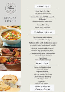 New Daily and Sunday Lunch Menus – Rhyl Golf Club